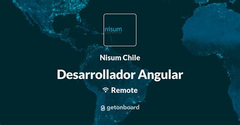 Desarrollador Angular At Nisum Latam Remote Work From Home Get On Board