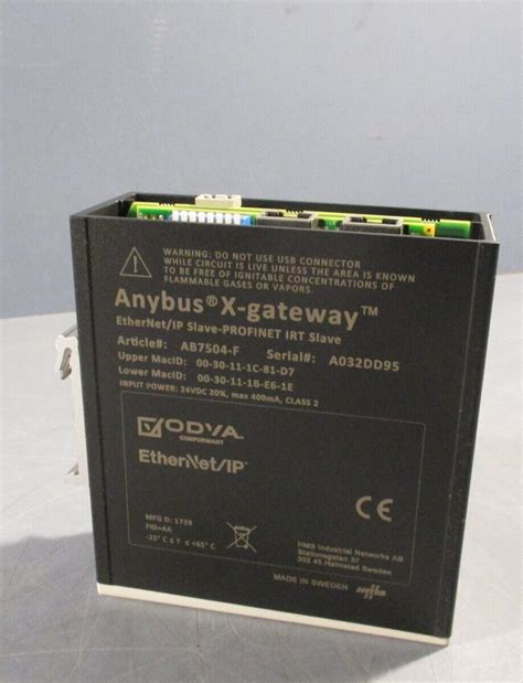Hms Networks Anybus X Gateway Ethernetip Adapter Profinet Irt Slave Etech Surplus