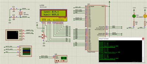 Proteus80仿真应用设计（三十三）基于freertos、stm32f103c8、hal库、sht11温湿度采集应用设计仿真