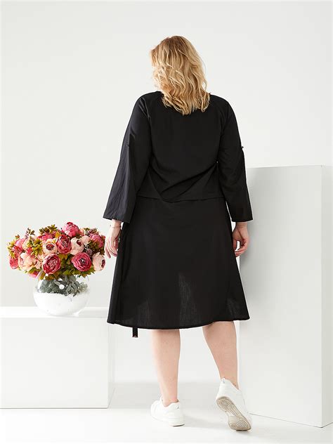 Сукня у стилі “бохо” А силует з кишенями чорна з яскравими стрічками Жіночий одяг