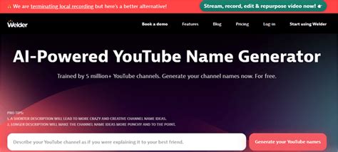 Top 15 YouTube Name Generators For 2025 TOP SELECTIVE