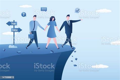 Wrong Decision Making Concept Stupid Or Crazy Boss Leads Business Team