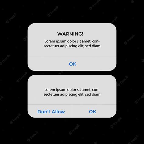 Premium Vector Phone Notification Boxes Template Smartphone Warning Or Message Interface