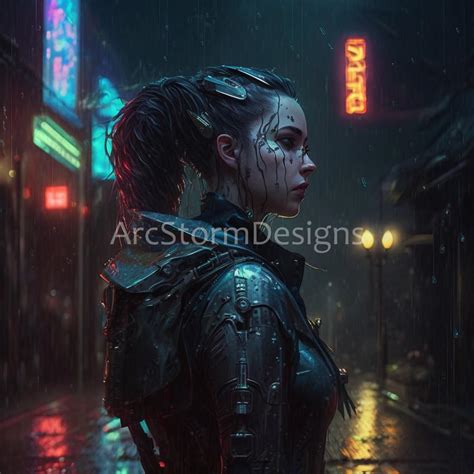 Cyberpunk Reflections In The Rain By Arcstormdesigns On Deviantart