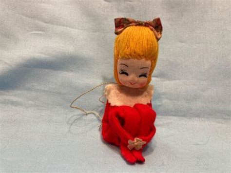 Vintage Pixie Elf Girl Knee Hugger Made In Japan Rare Napco 4547038808