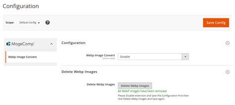 Disable The Extension Magento 2 Webp Image Converter Extension