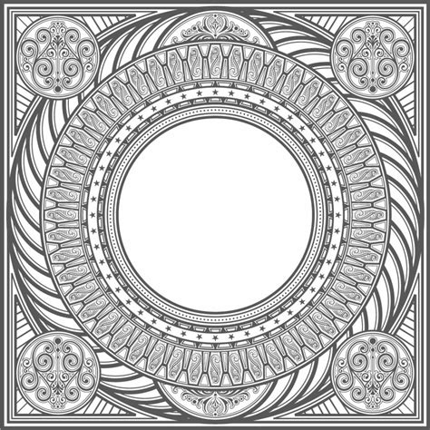 Square Ornamental Frames In Vector Masterbundles