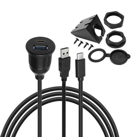Waterproof Usb C And Usb 30 Male To Female Flush Mount Cable Cable And Usb Cable