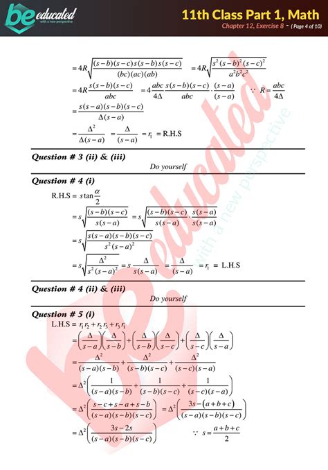 exercise 12 8 mathematics fsc part 1 notes inter part 1 notes