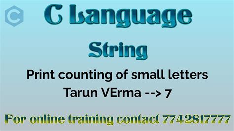 C Program To Count Lowercase Alphabets In A String Youtube