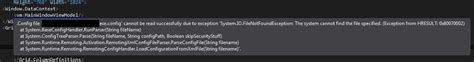 C Microsoft Visual Studio XAML UI Designer FileNotFoundException When Editing View Stack