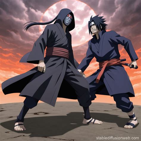 Itachi And Obito Vs Madara Stable Diffusion Online