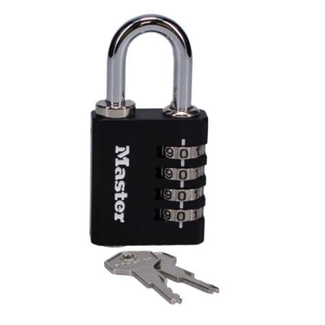 Master Lock 7641 40mm Indoor 4 Wheel Combination Lock C W Override Key