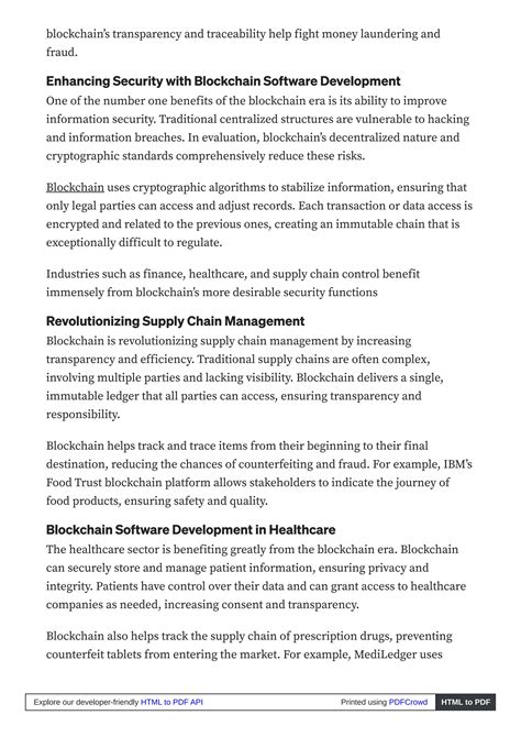 Utilizations Of Blockchain Application Development Pdf