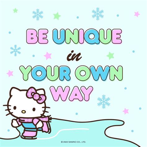 Hello Kitty On Instagram Just Like Snowflakes You Are Unique In Your Own Way ️