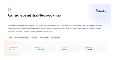 Recherche De Vulnérabilités Avec Nmap Labex