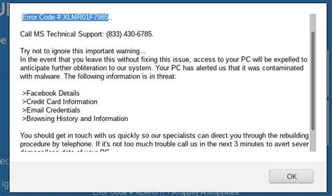 How To Remove Error Code Xlmr01f7985 Pop Up Scam