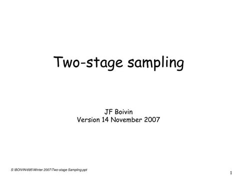 Ppt Two Stage Sampling Powerpoint Presentation Free Download Id
