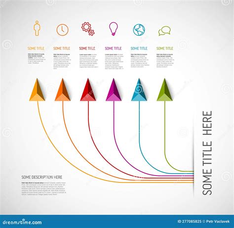 Simple Infographic With Title And Six Smaller Element Option Items Stock Vector Illustration