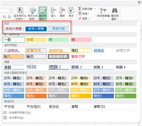 Excel 使用儲存格樣式加速格式設定 學不完．教不停．用不盡 痞客邦