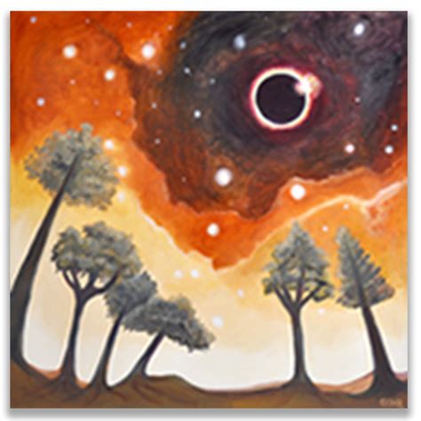 Solar Eclipse Art Eclipse Over Watchful Forest Print Art By Cedar Lee