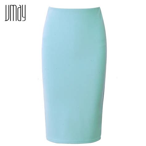 Vmay 여성 새로운 도착 패션 연필 섹시한 스커트 높은 허리 간단한 쉬폰 오피스 레이디 Bodycon 랩 미디 스커트 A1702030 Aliexpress