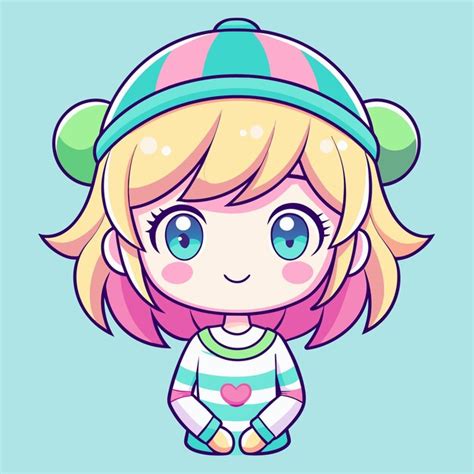 Premium Vector Cute Fat Cefe Chibi Pastel Colors 1