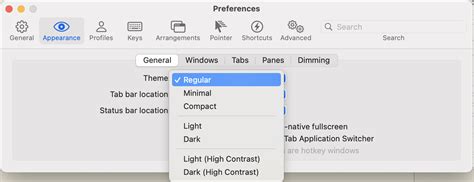 how do i enable the title bar to be shown in my iterm2 window stack