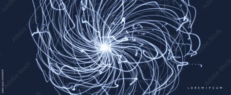 3d Abstract Sphere Array With Dynamic Particles Background For Medicine Science Or Technology