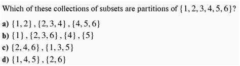 Solved Which Of These Collections Of Subsets Are Partitions