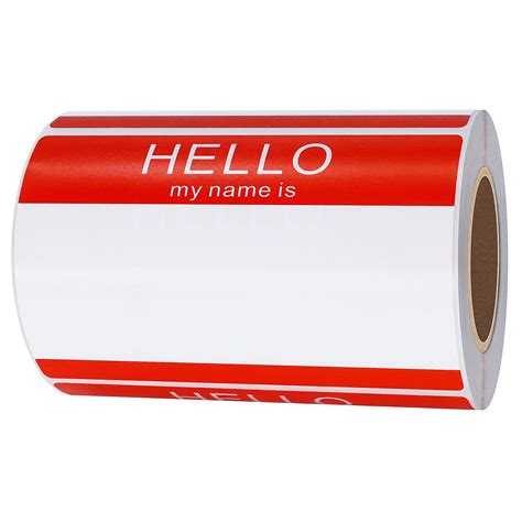 Hybsk Hello My Name Is Blue Name Tag Identification