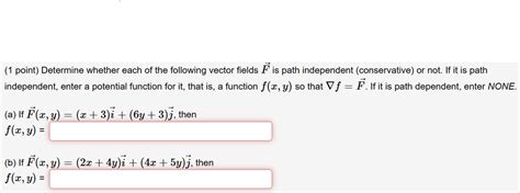 Solved Point Determine Whether Each Of The Following Chegg