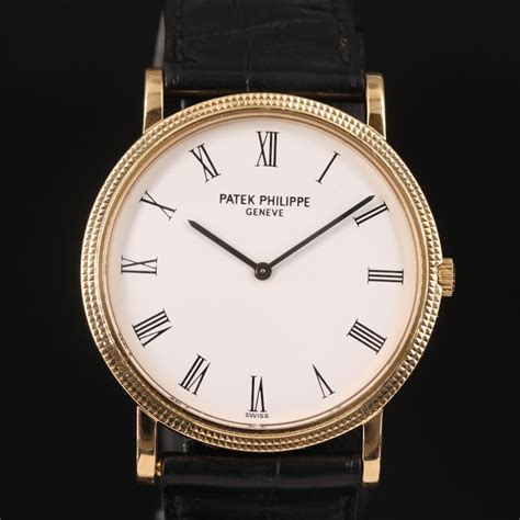 18k Patek Philippe Calatrava Hobnail Bezel Watch Ebth