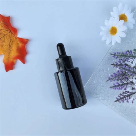 ขวดแก้วดรอปเปอร์สีดำขนาดบรรจุ 30ml แพ็กเกจบรรจุภัณฑ์สำหรับบรรจุเซรั่มสารสกัดของเหลวทุกชนิด