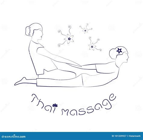 Logo Thai Massage Silhouette Of A Woman Getting Traditional Thai