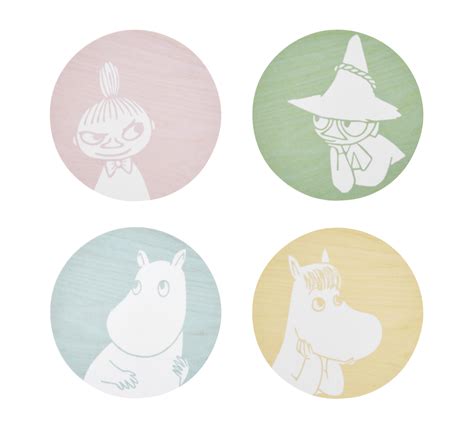 Finnart Mumin Glasuntersetzer Mumin 4er Set