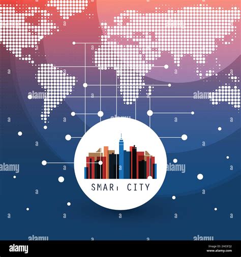 Smart City Cloud Computing Design Concept Digital Network
