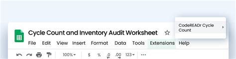Google Sheets Extension For Cycle Counts And Inventory Audits Google Sheets Extension For Cycle Counts And Inventory Audits