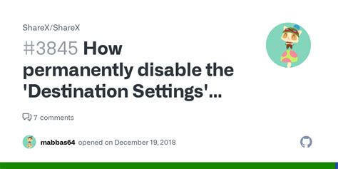 How Permanently Disable The Destination Settings Popup That Shows After Each Upload · Issue