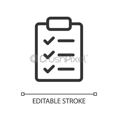 Checklist Pixel Perfect Linear Ui Icon Stock Vector 5461325 Crushpixel