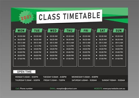 Class Timetable Design Template 1947660 Vector Art At Vecteezy