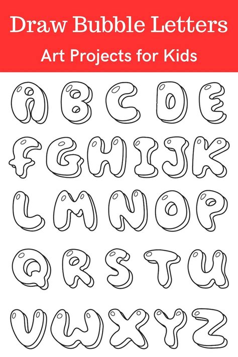 Easy How To Draw Bubble Letters Tutorial And Bubble Letters Coloring Page Artofit