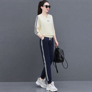 休闲慵懒风针织套装女2023新款宽松显瘦韩式卫衣长袖运动装两件套 阿里巴巴