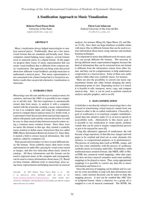 Pdf A Sonification Approach To Music Visualization