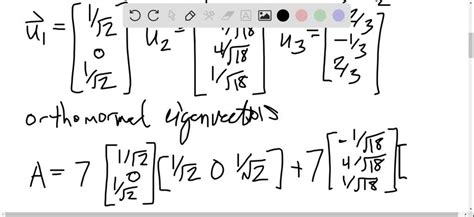 Solved Construct A Spectral Decomposition Of A From Example 3