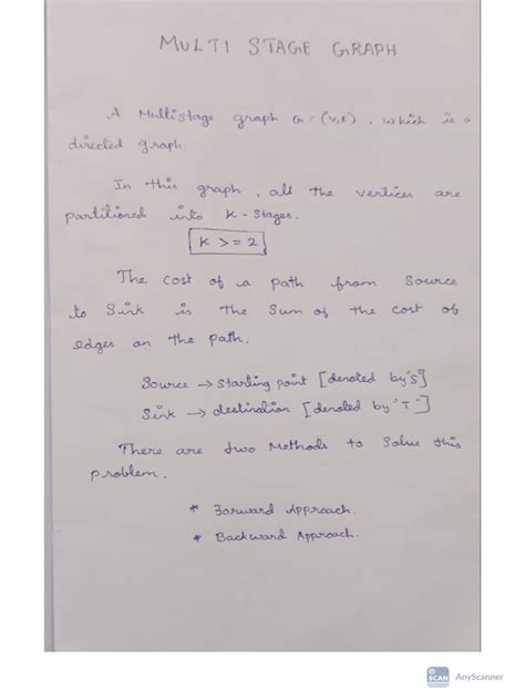 Multi Stage Graph Pdf