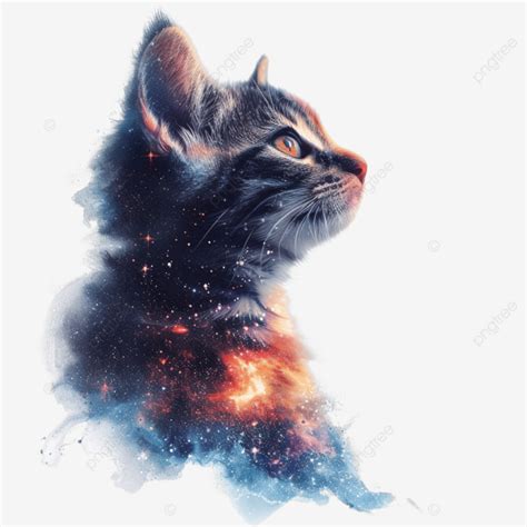 Cute Cat Kitten Kitty In Space Galaxy Cat Kitten Kitty Png