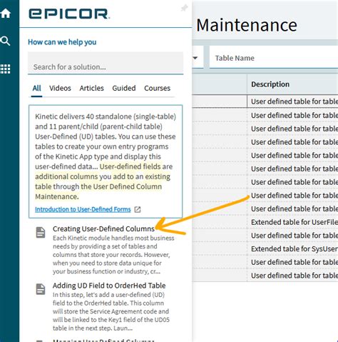 need help with ud tables and ud fields kinetic erp epicor user help forum