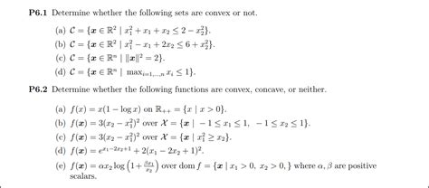 Solved P6 1 Determine Whether The Following Sets Are Convex
