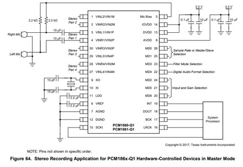 PCM1864 Q1 Hardware Control Mode With 3 3V Supply Audio Forum Audio TI E2E Support Forums